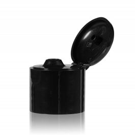 6x 250 ml Basic Oval HDPE witte flessen met zwarte klepdop - BPA-vrij ...